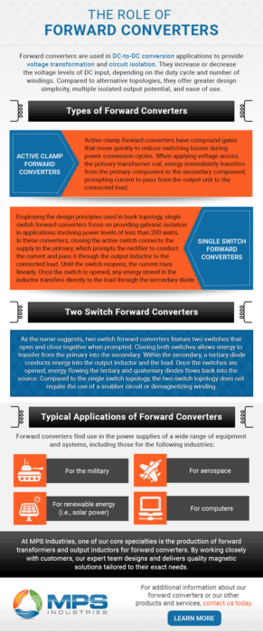 The Role Of Forward Converters | MPS Industries, Inc.